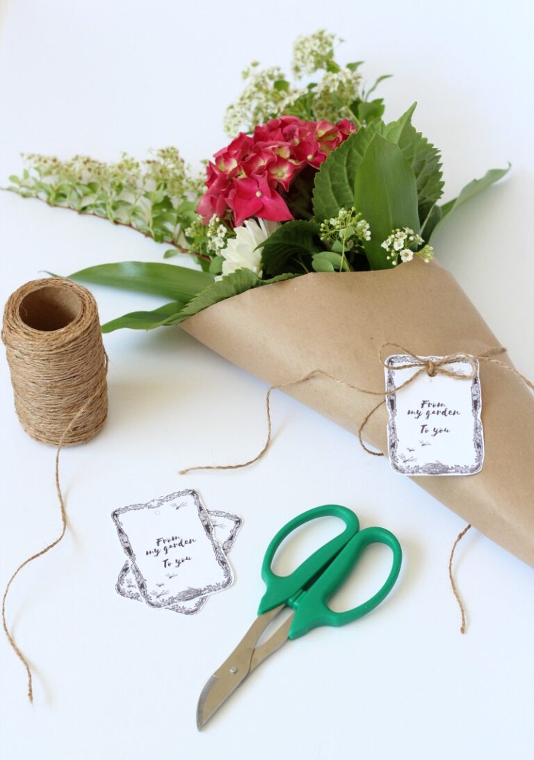 Flower & Herb Garden Bouquets + Printable Gift Tags - Satori Design for ...